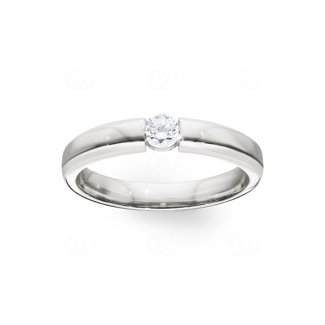 0.15 Karat Diamant Spannring 750/18 K Weissgold