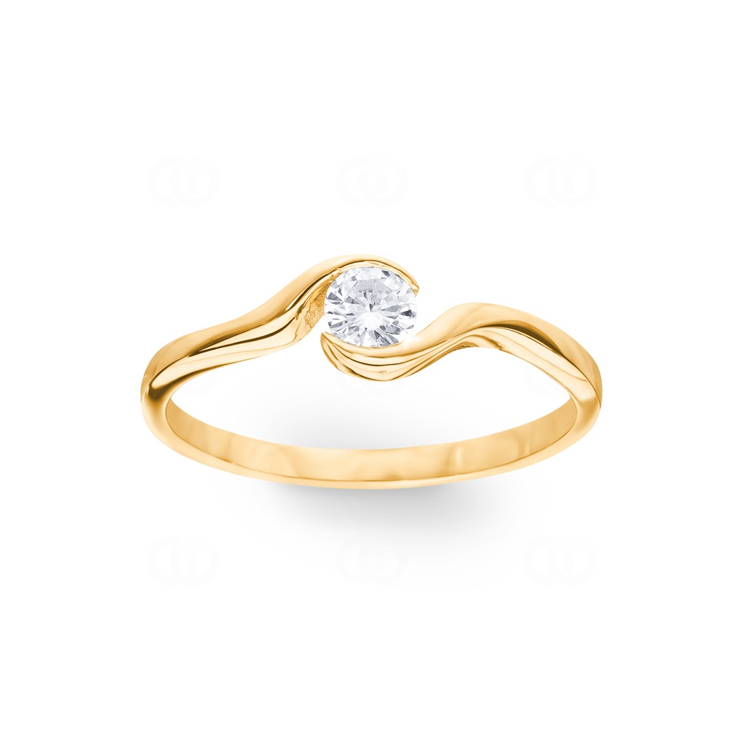 0.19 Karat Diamant Spannring 750/18 K Gelbgold