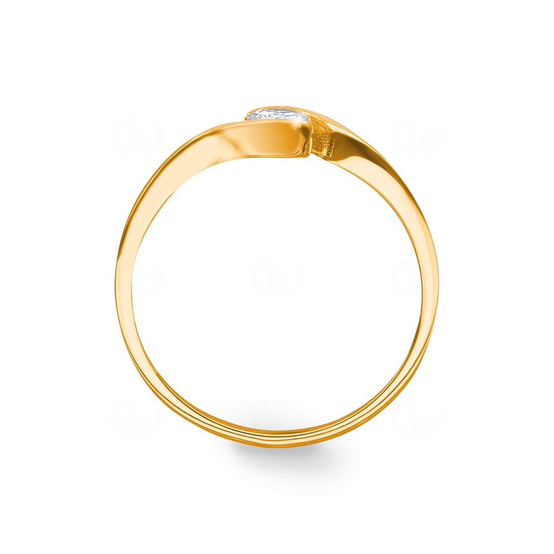 0.19 Karat Diamant Spannring 750/18 K Gelbgold