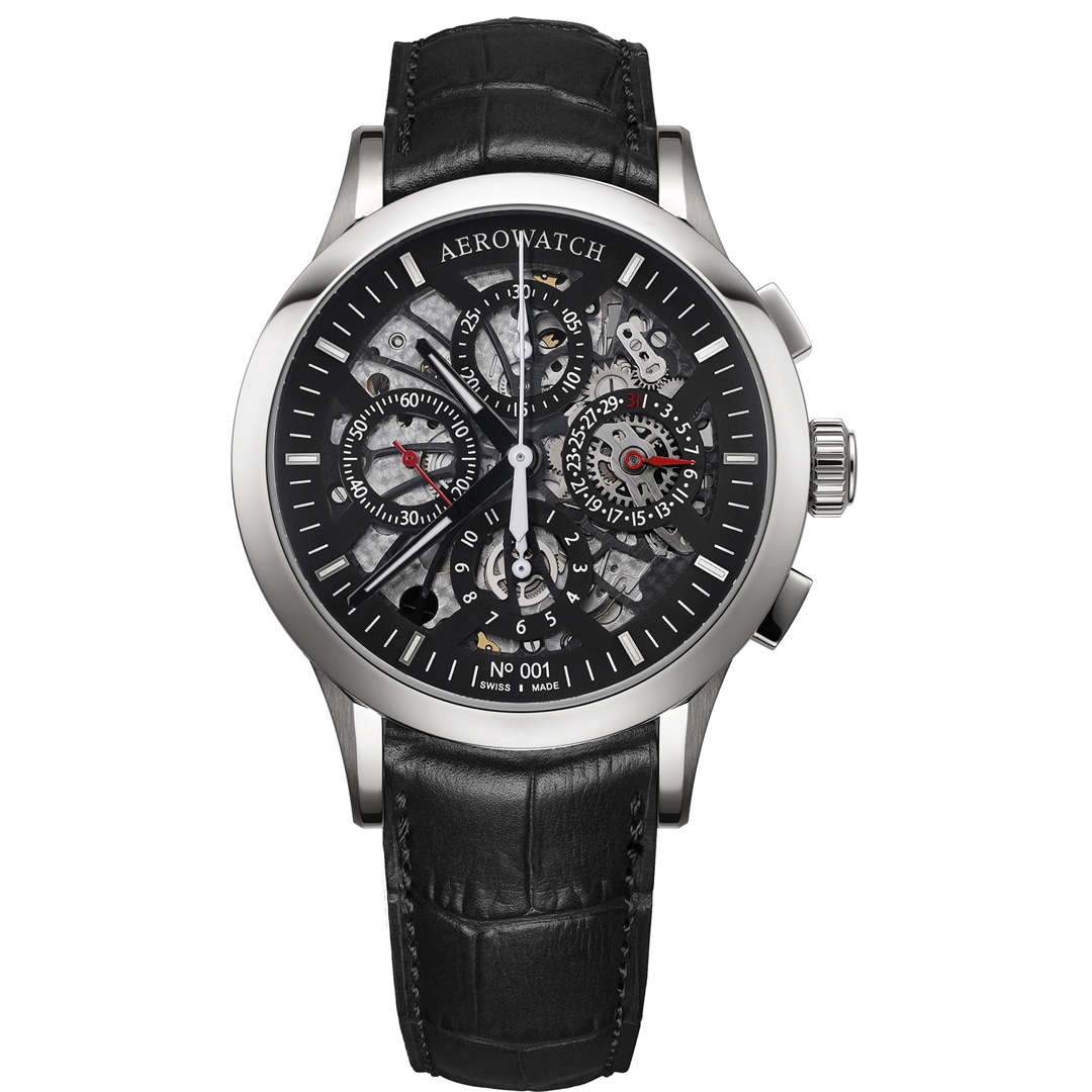 Aerowatch Les Grandes Classiques Automatic Skeleton Schwarz | A 61968 ...