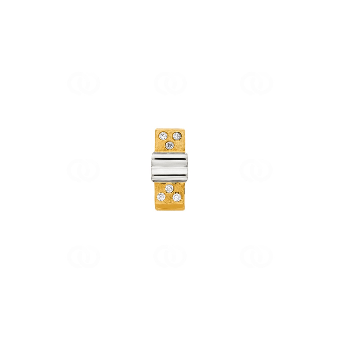 Anhänger 750/18 K Gelb-/ Weissgold mit Zirkonia | 15729-2