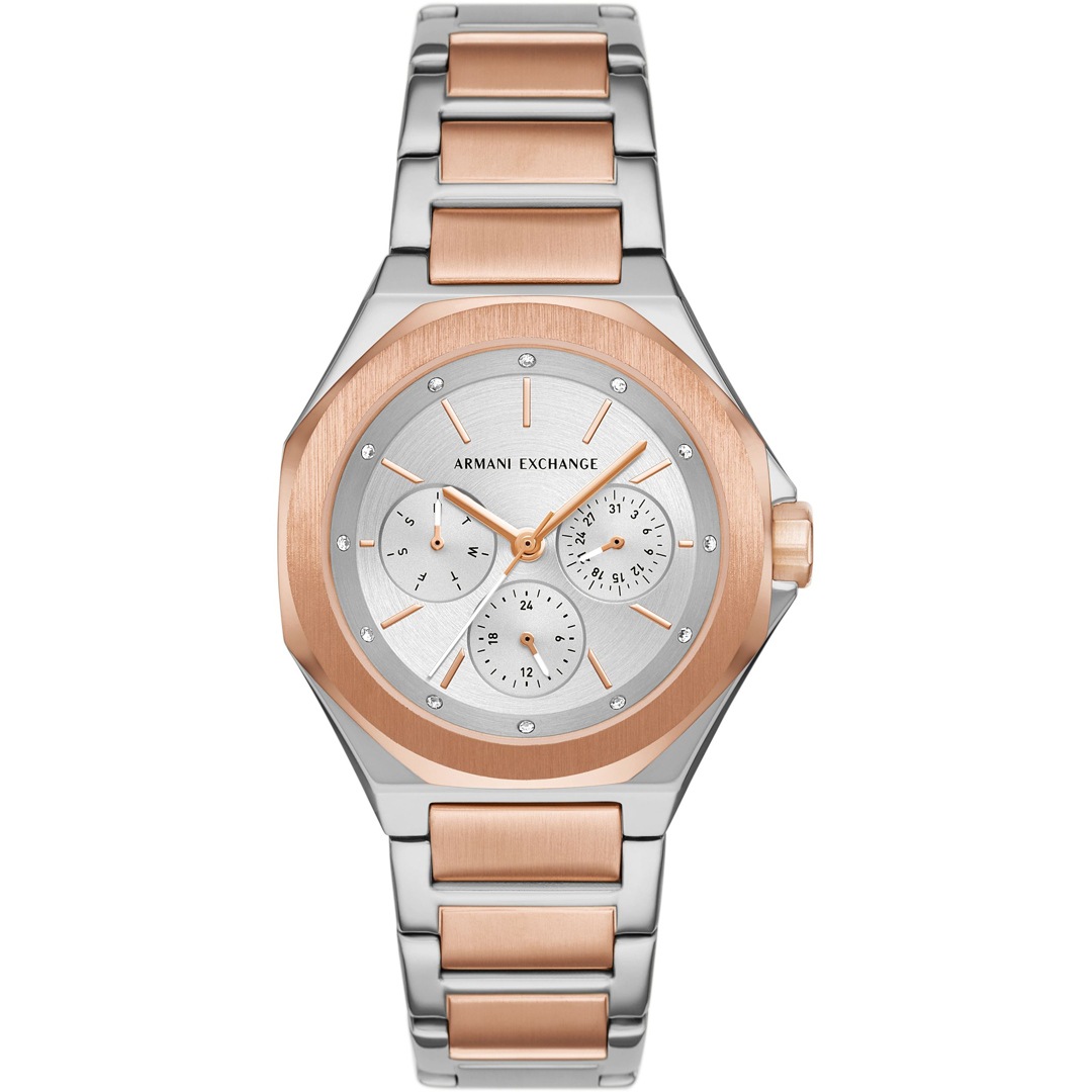 Armani Exchange Andrea Day Date 36mm Bicolor Rose online kaufen | CHRISTIAN