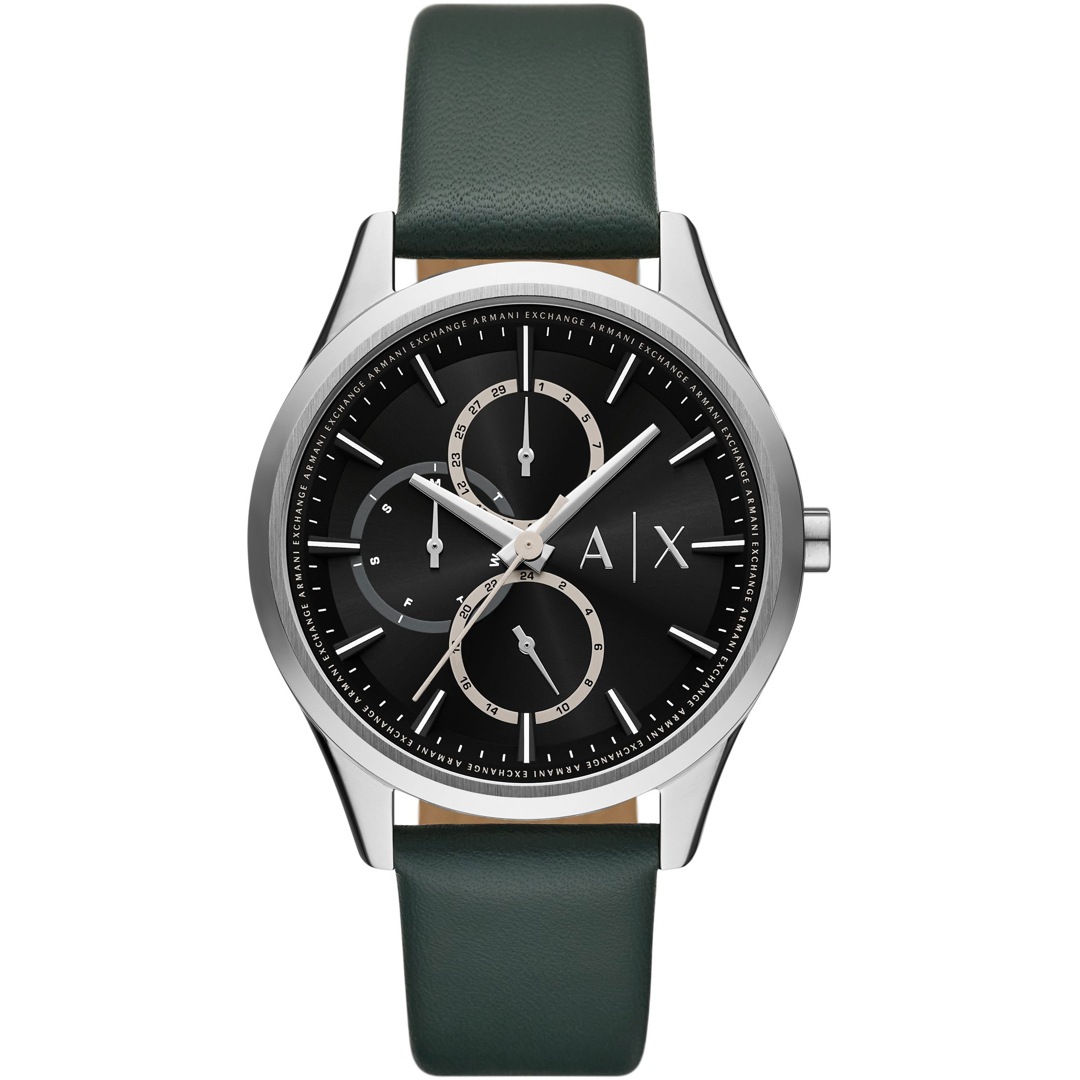 AX1883 | Armani Exchange Dante Leather Green / Silvery & Black