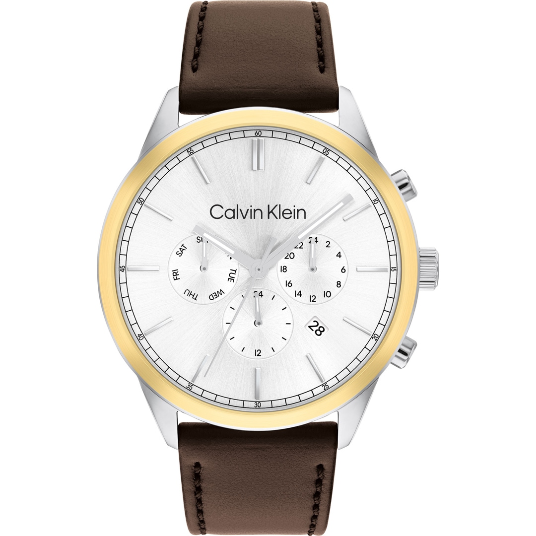 25200381 | Calvin Klein Infinite Day Date Brun / Blanc 44mm