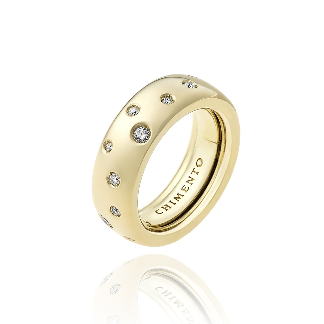 Chimento Forever Brio Damenring 750 Gelbgold mit Diamanten 0.44 ct G/vs