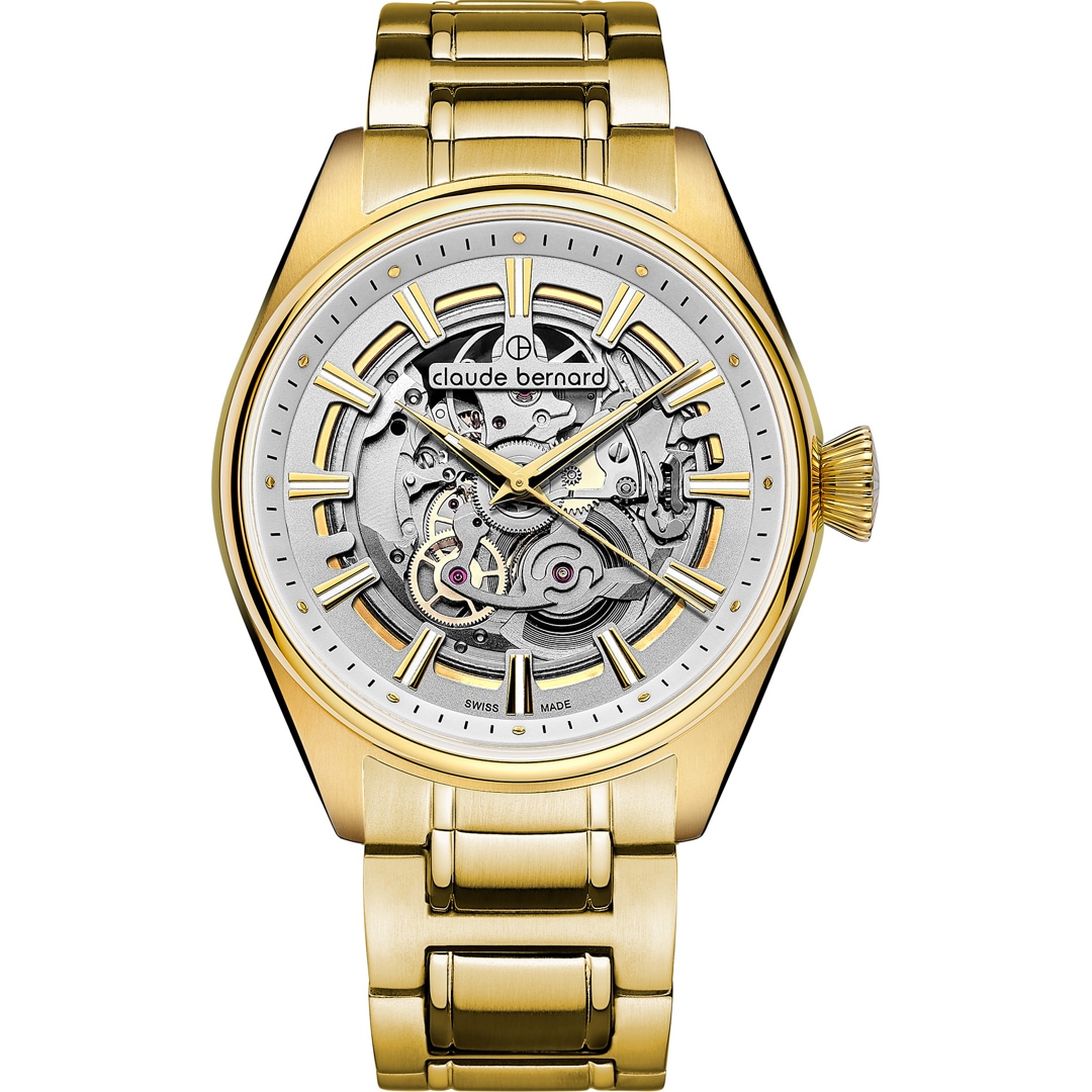 85309 37JM AID | Claude Bernard Proud Heritage Automatic Skeleton Doré