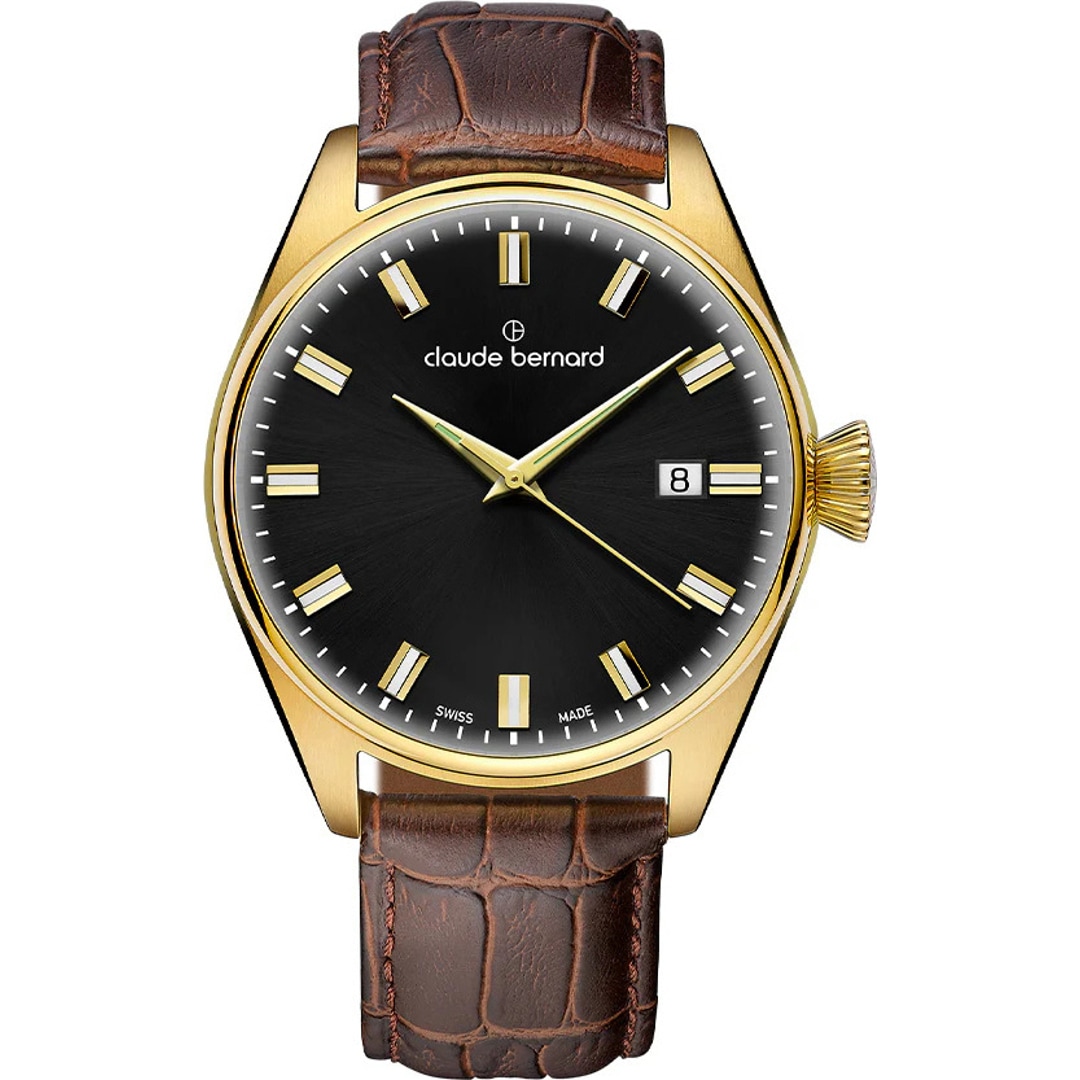 70203 37JC NID1 | Claude Bernard Proud Heritage Date Noir / Doré