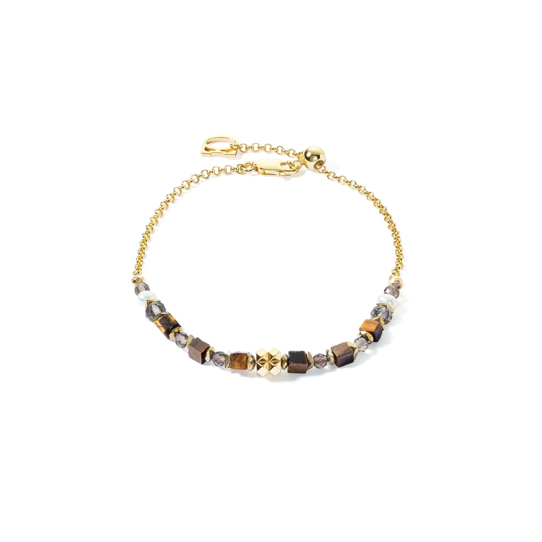 1038/30-1116 | Coeur de Lion ICONIC Collection Spike Bracelet Or-Marron
