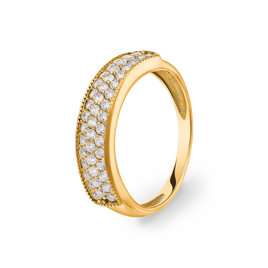 DRI004 | Ring 750/18 K Yellow Gold with Cubic Zirconia Ø 58