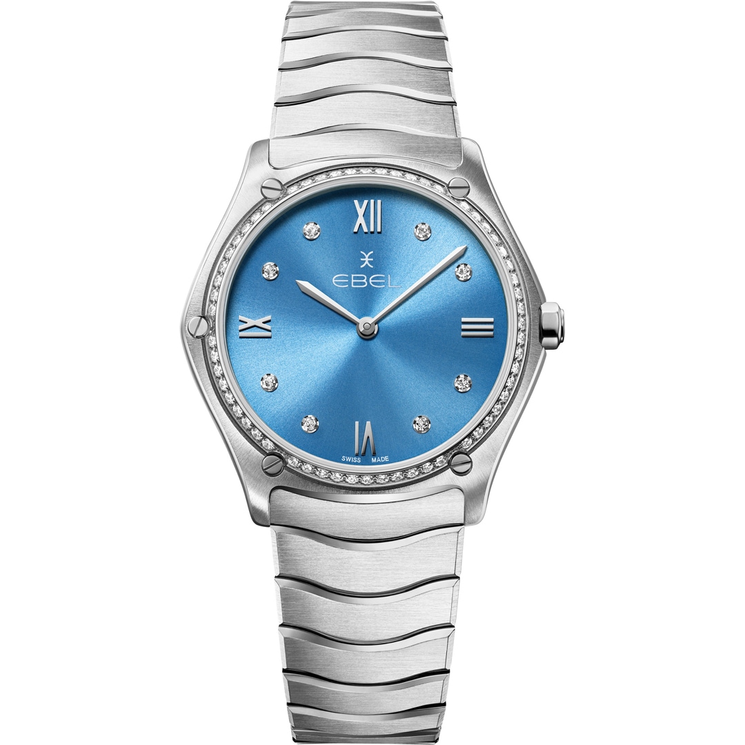 1216602 | Ebel Sport Classic Lady Diamonds Silver / Blue 33mm