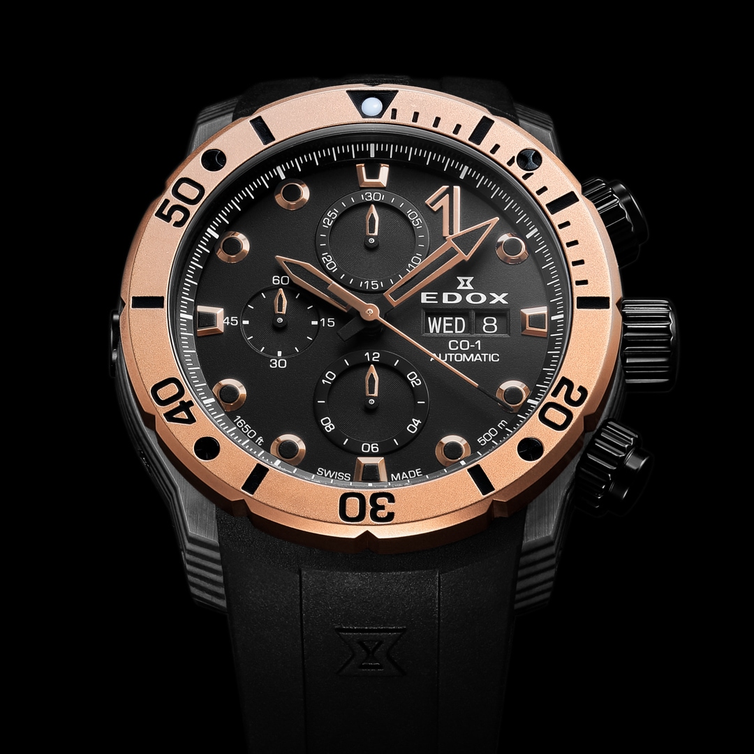 Edox CO-1 Carbon Chronograph Automatic | 01125 CLN5N NIR