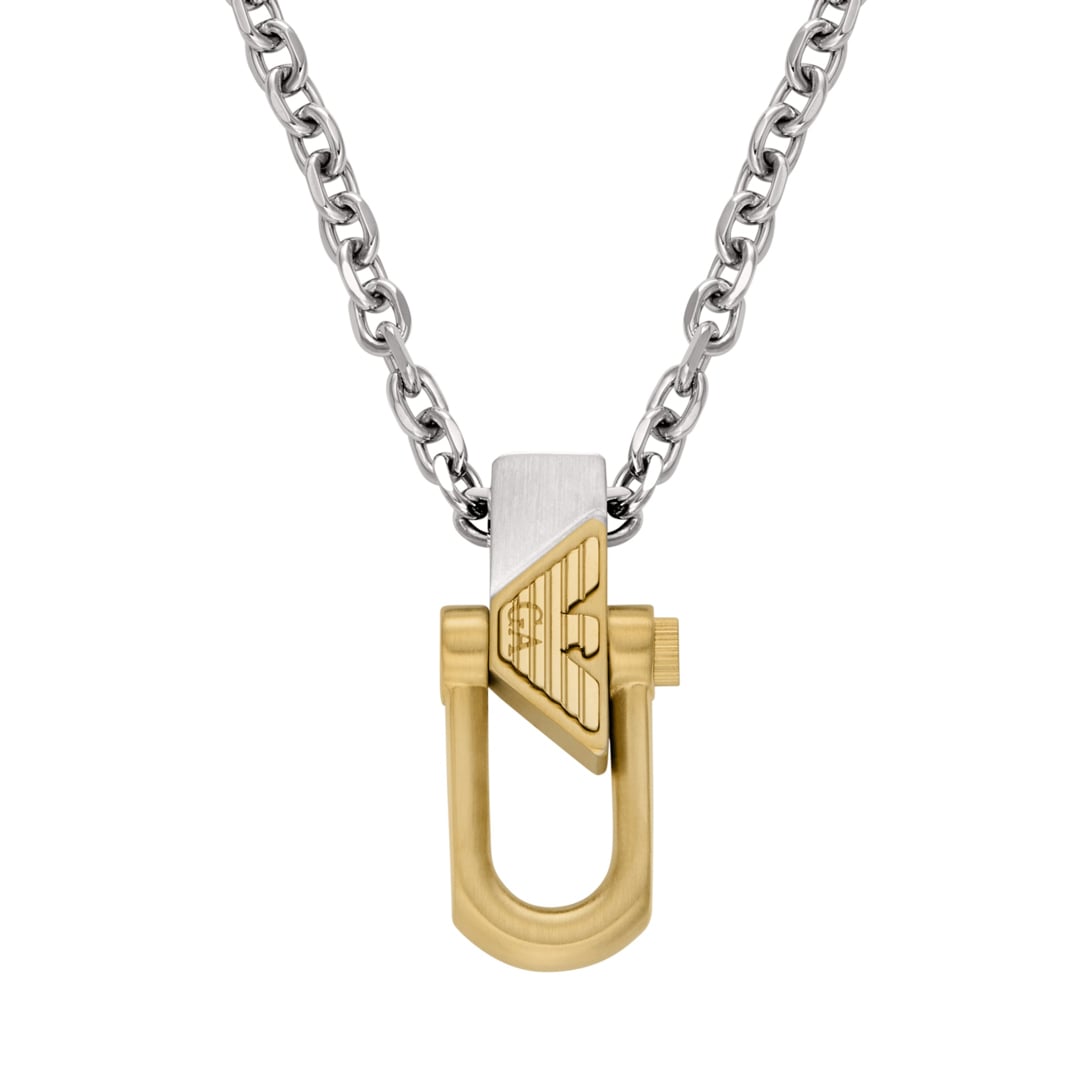 EGS3243040 | Emporio Armani Eagle Logo Necklace Interlocking Couples
