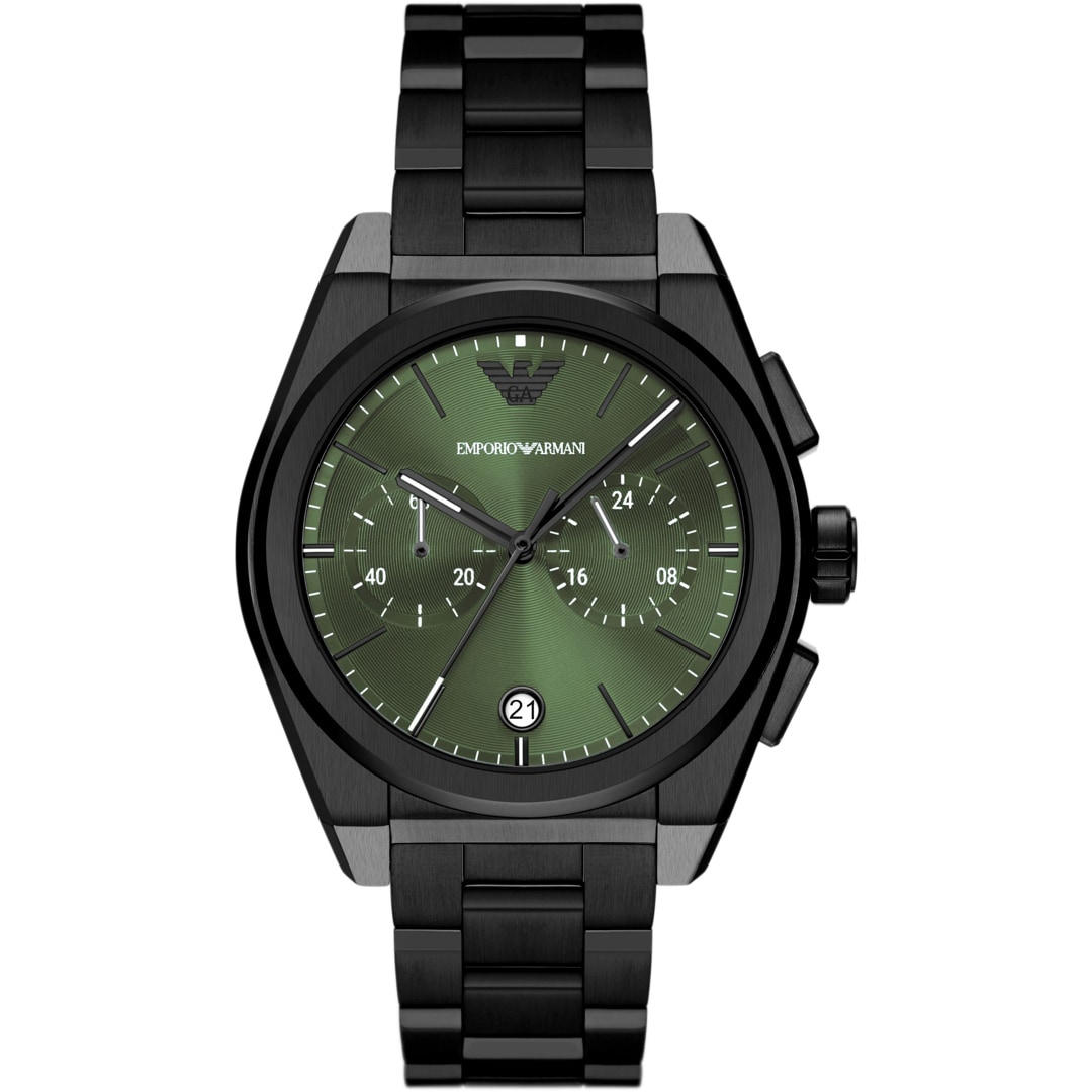 Emporio Armani Federico Chronograph Gunmetal / Grün | AR11562