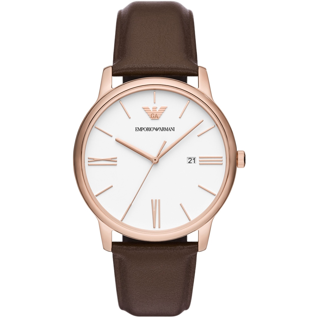 AR11572 | Emporio Armani Minimalist Rosé / Brun 42mm