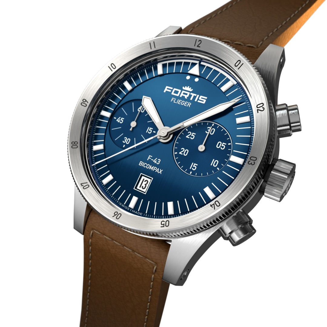 Fortis Flieger F-43 Bicompax Liberty Blue | F4240013