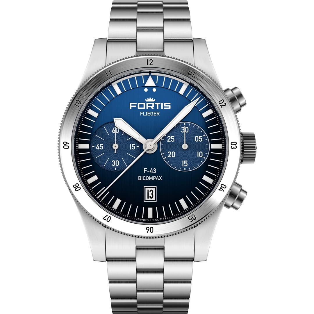 Fortis Flieger F-43 Bicompax Liberty Blue | F4240012