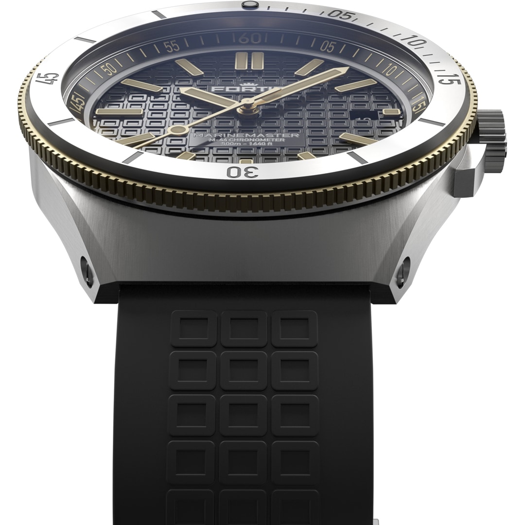 Fortis Marinemaster M-44 Chronometer Black Resin Gold Limited Edition ...