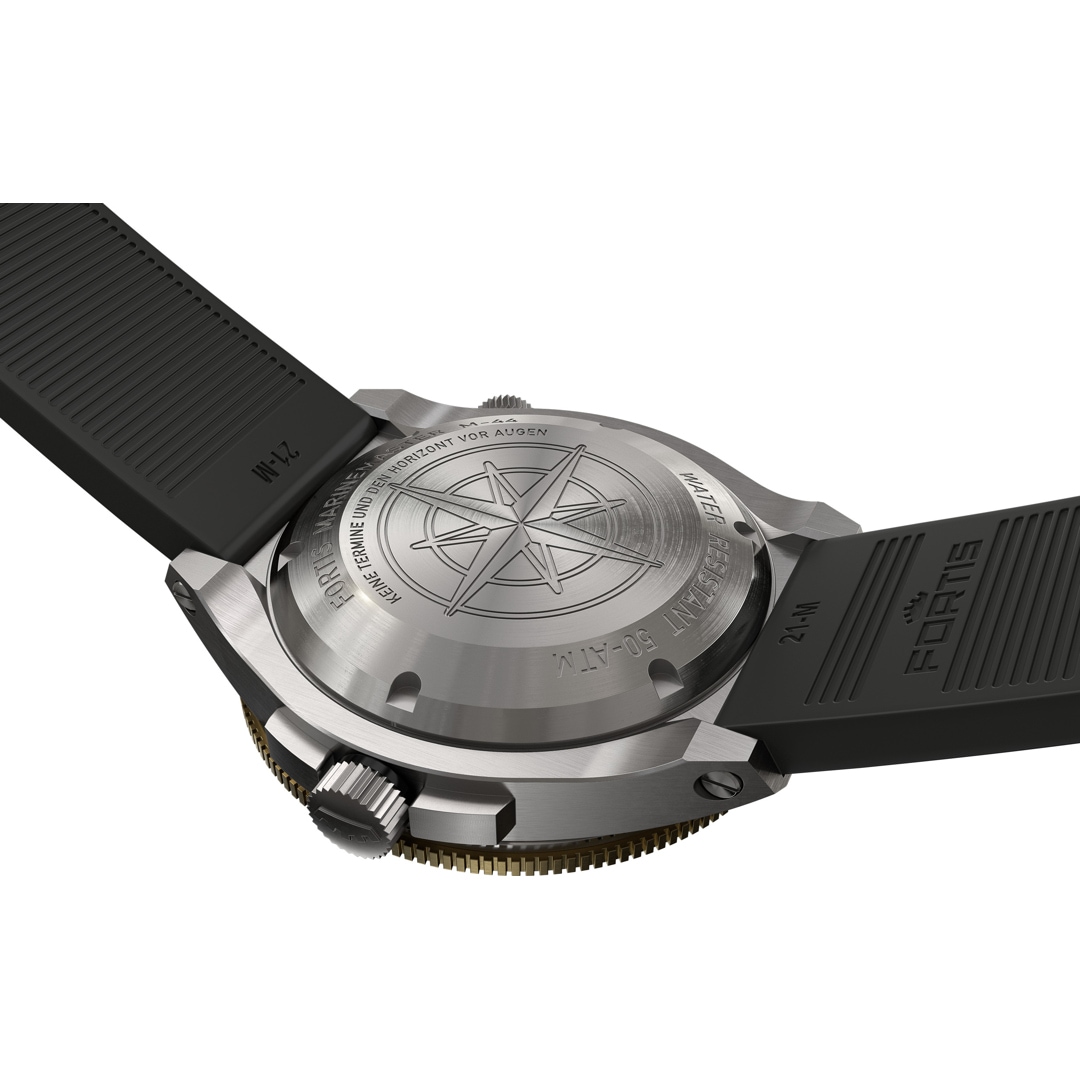 F8120015 | Fortis Marinemaster M-44 Chronometer Black Resin Gold ...