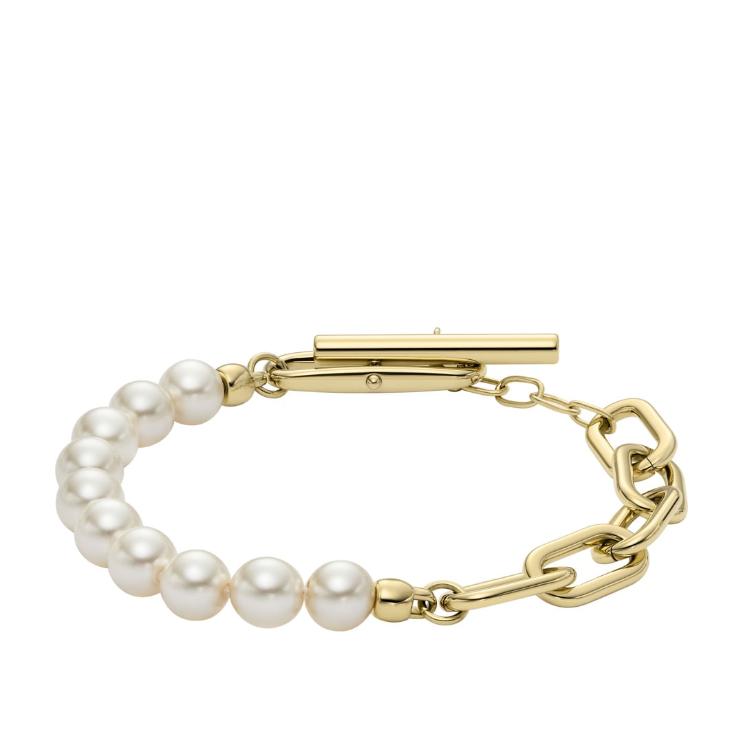 JF04729710 | Fossil Bracelet Heritage Pearl D-Link Gold