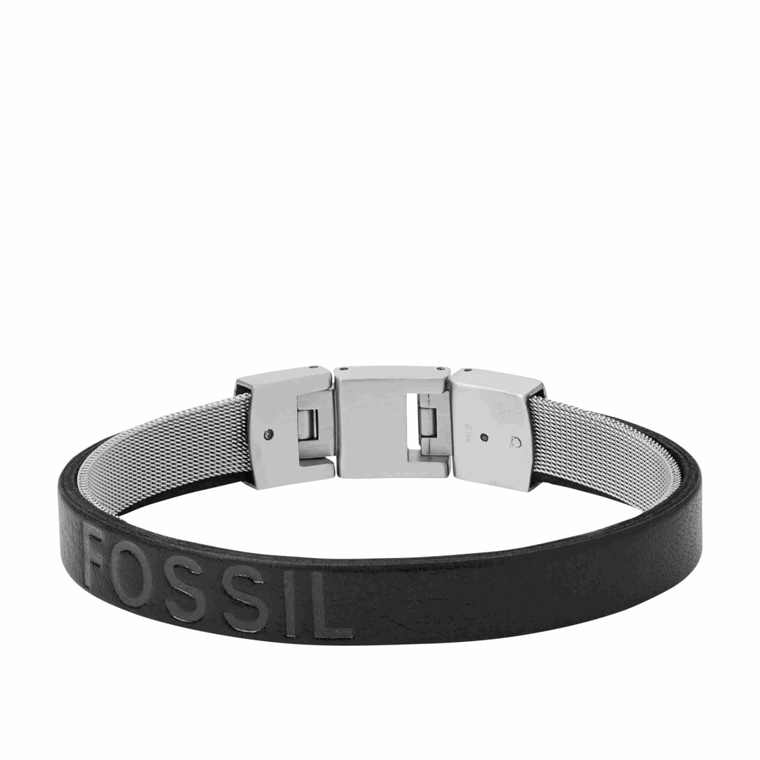 JF03119040 | Fossil Bracelet Double en Cuir Noir