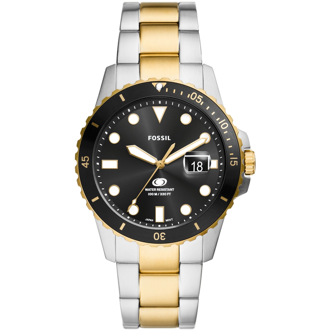 Fossil Blue Dive Date Bicolor / Schwarz 42mm | FS6031