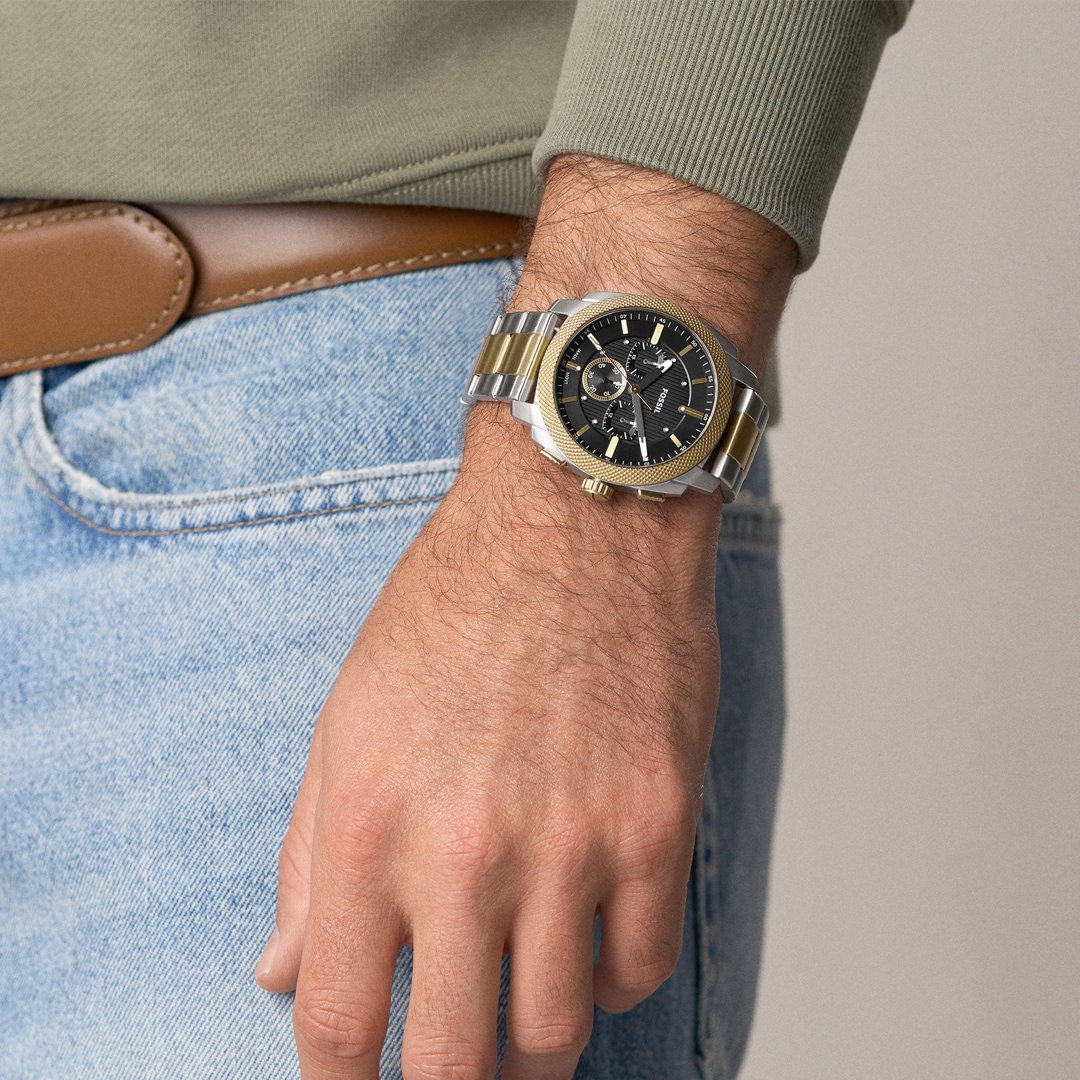 FS6159 | Fossil Machine Chronographe 44mm Bicolore / Noir