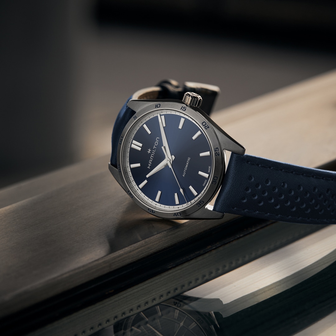 H36115640 | Hamilton Jazzmaster Performer Auto Bleu 34mm