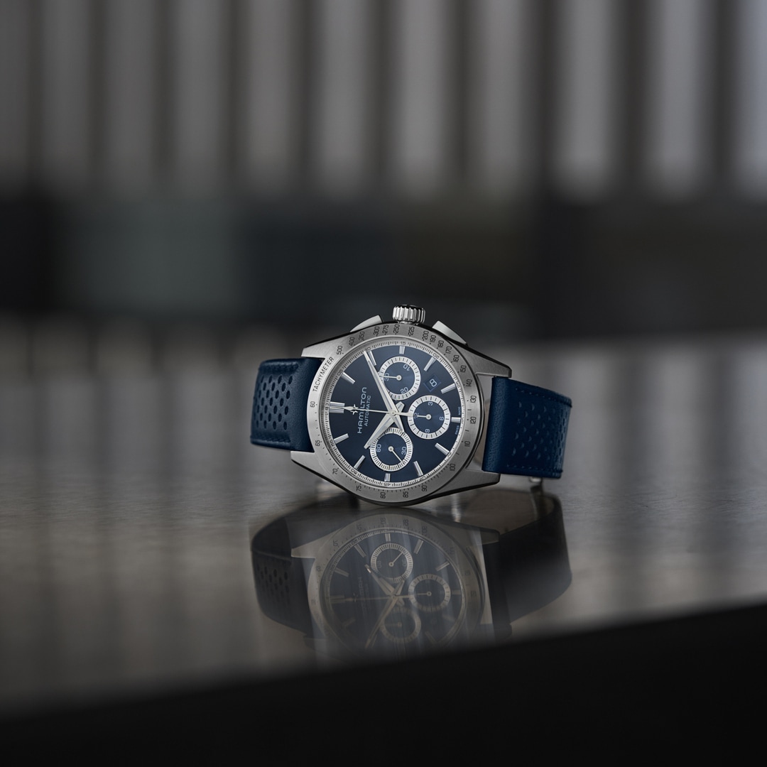 Hamilton Jazzmaster Performer Auto Chrono Blau 42mm | H36616640