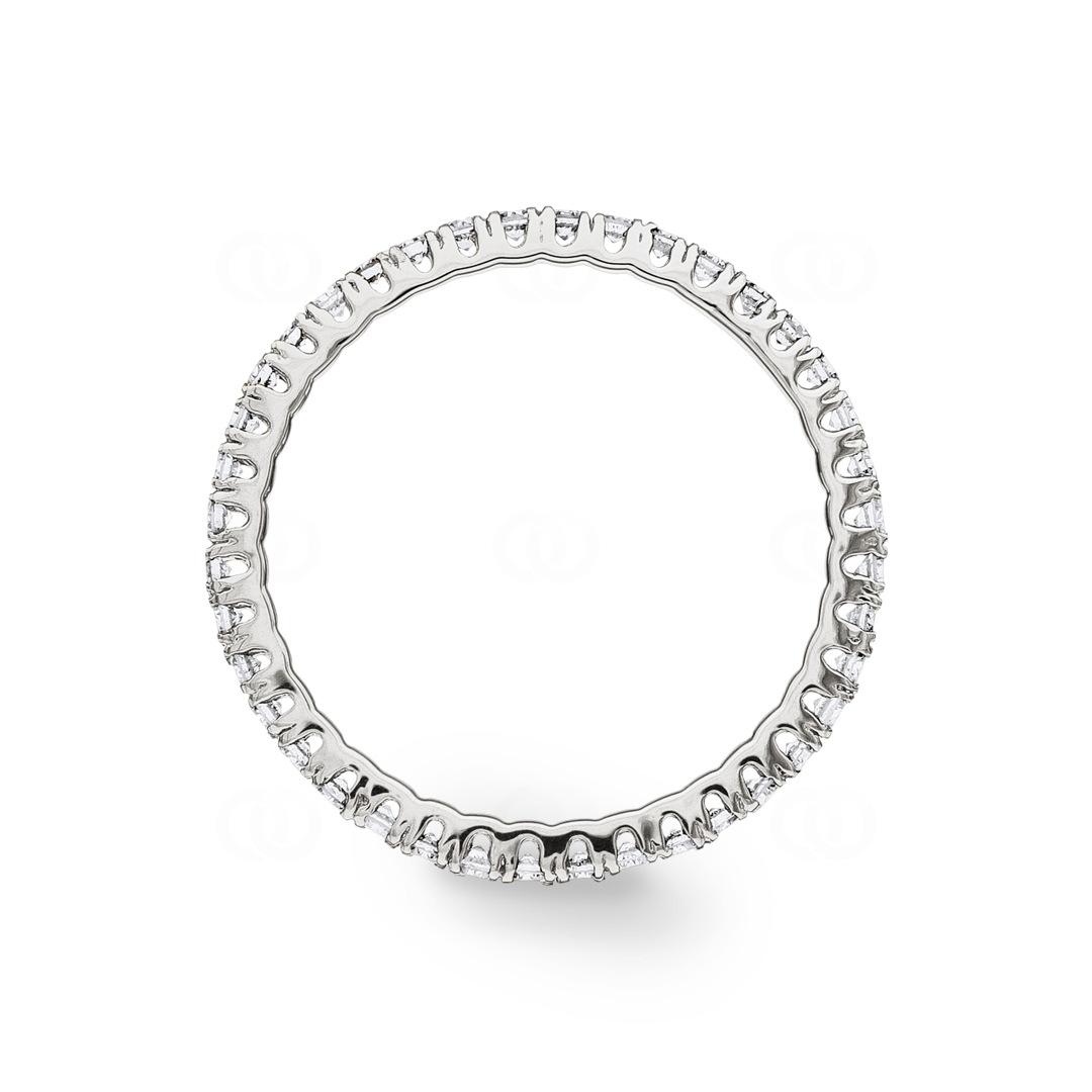 Mémoire-Ring 750/18 K Weissgold mit Diamanten 0.50 ct H/si