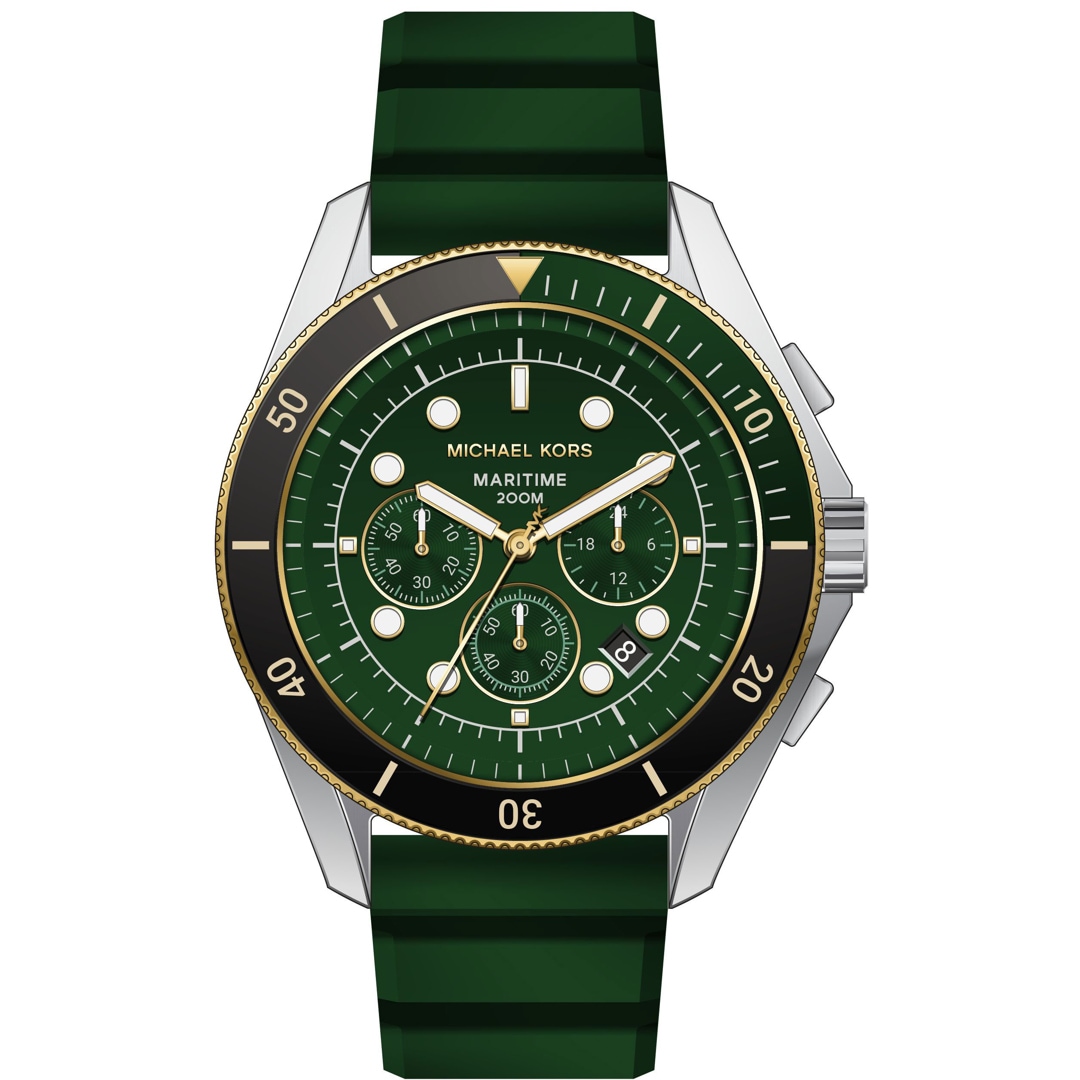 Michael Kors Maritime Chronograph Grün / Silbrig | MK9214