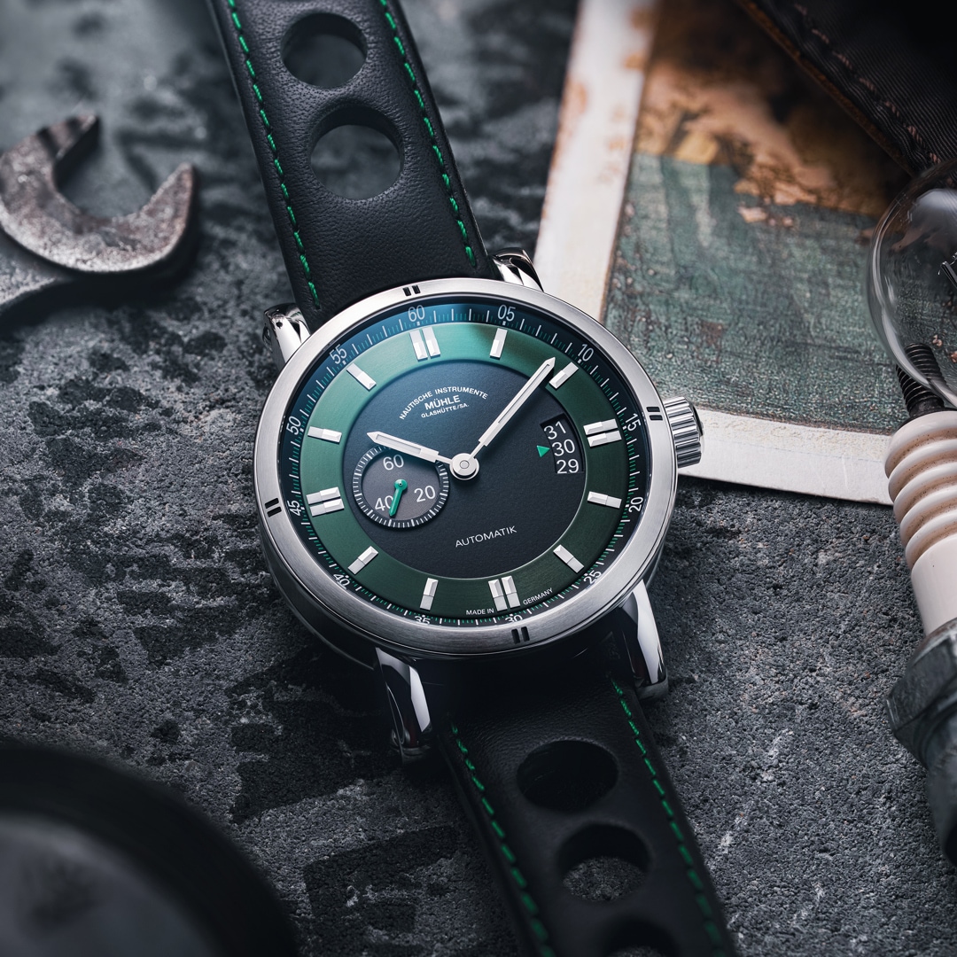 M1-29-74-LB-S | Mühle-Glashütte Teutonia Sport II Racing Green / Black ...