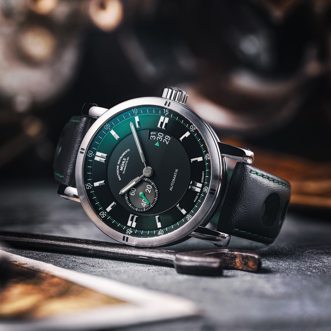 M1-29-74-LB-S | Mühle-Glashütte Teutonia Sport II Racing Green / Black ...