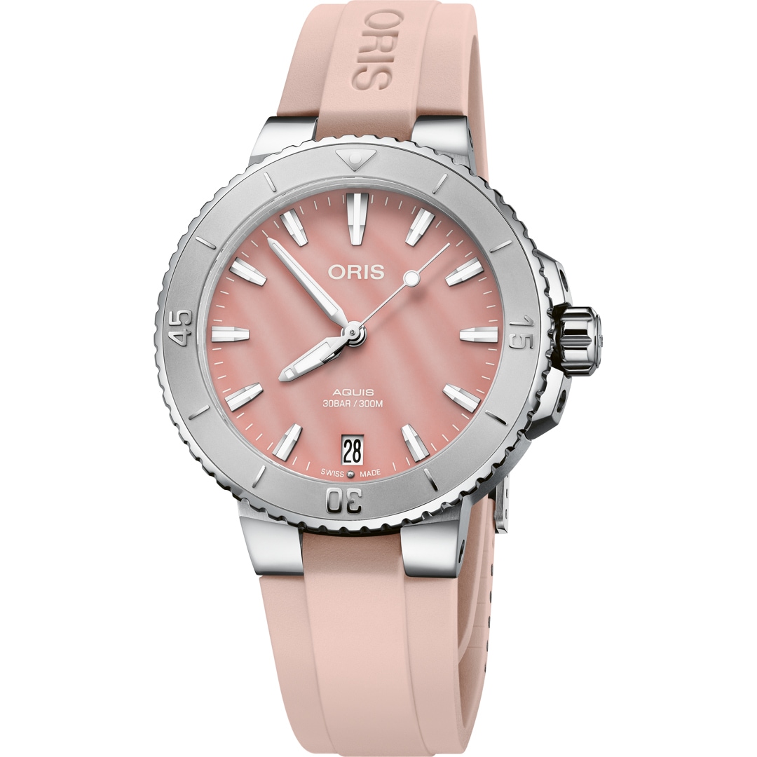 Oris Aquis Date Blush Pink Ø 36.5mm | 01 733 7770 4158-07 4 18 66FC