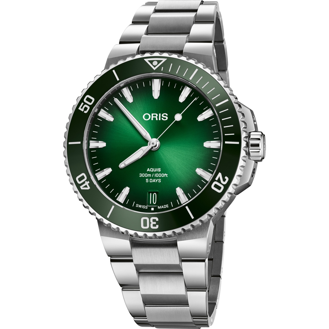 01 400 7790 4157-07 8 23 02PEB | Oris Aquis Date Calibre 400 Vert Ø 43.5mm