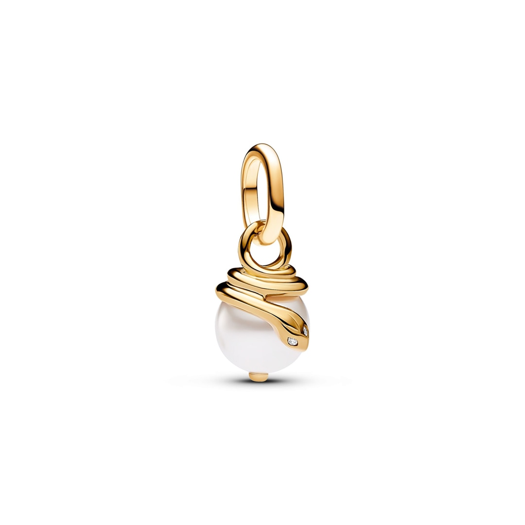 Pandora Gold ME Schlangen Perlmutt Mini-Charm-Anhänger