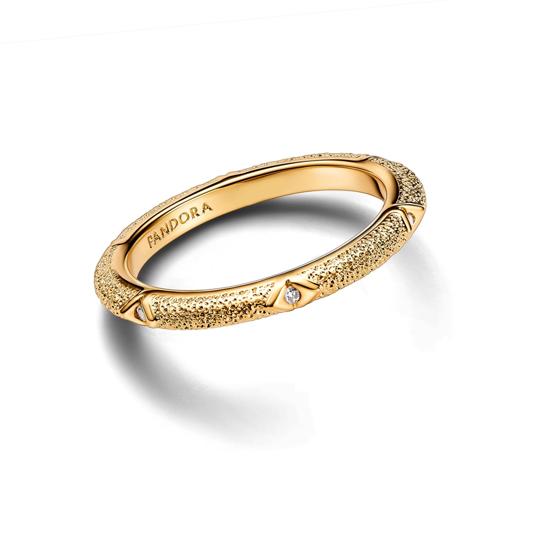 163322C01 | Pandora Gold ME Texture & Stones Ring
