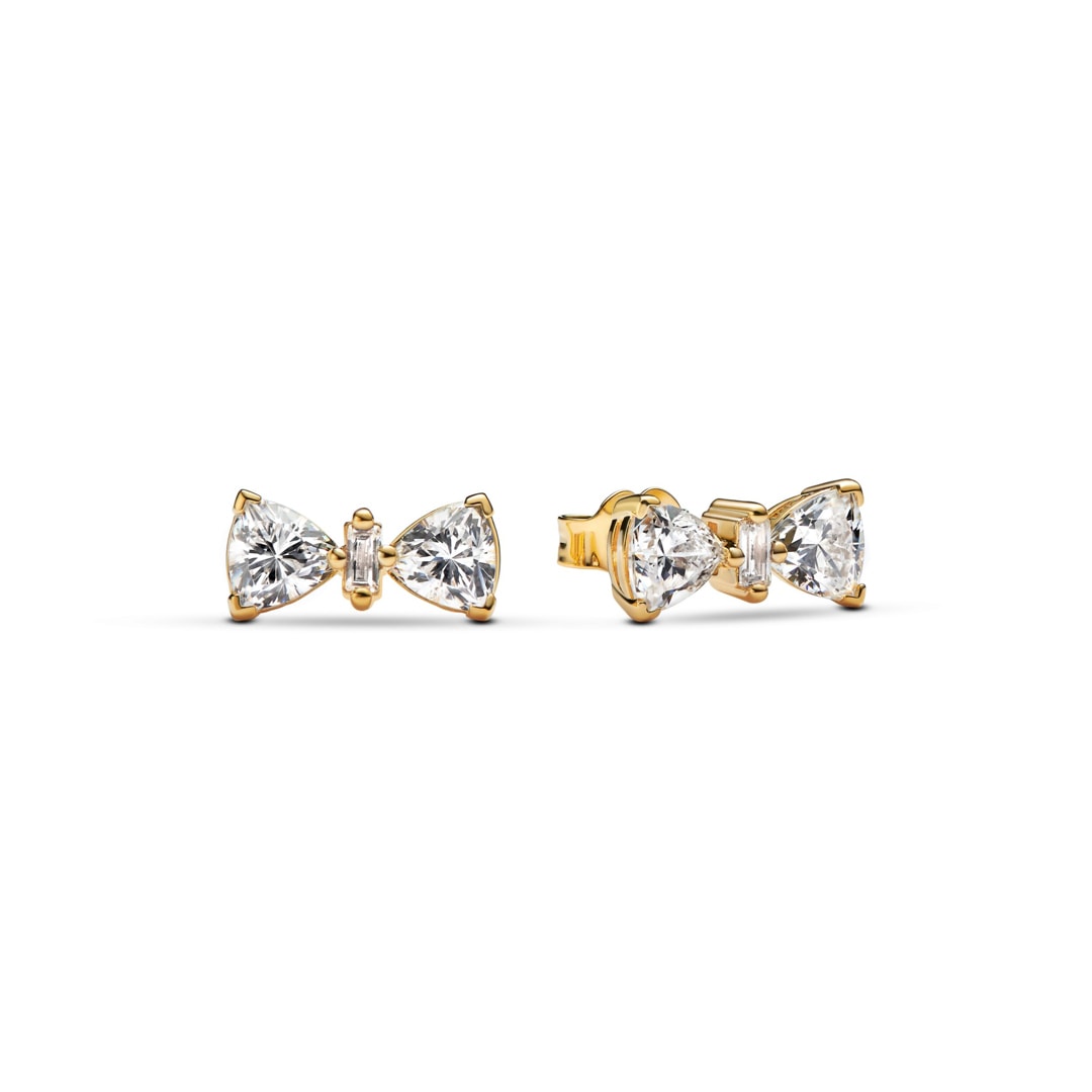 263507C01 | Pandora Gold Timeless Clous d'Oreilles Nœud Scintillant