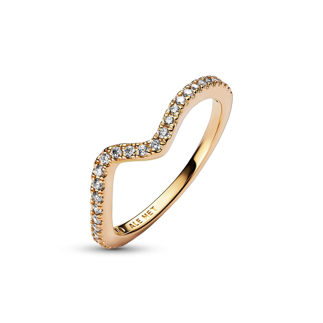 162539C01 | Pandora Gold Timeless Bague Vague Scintillante