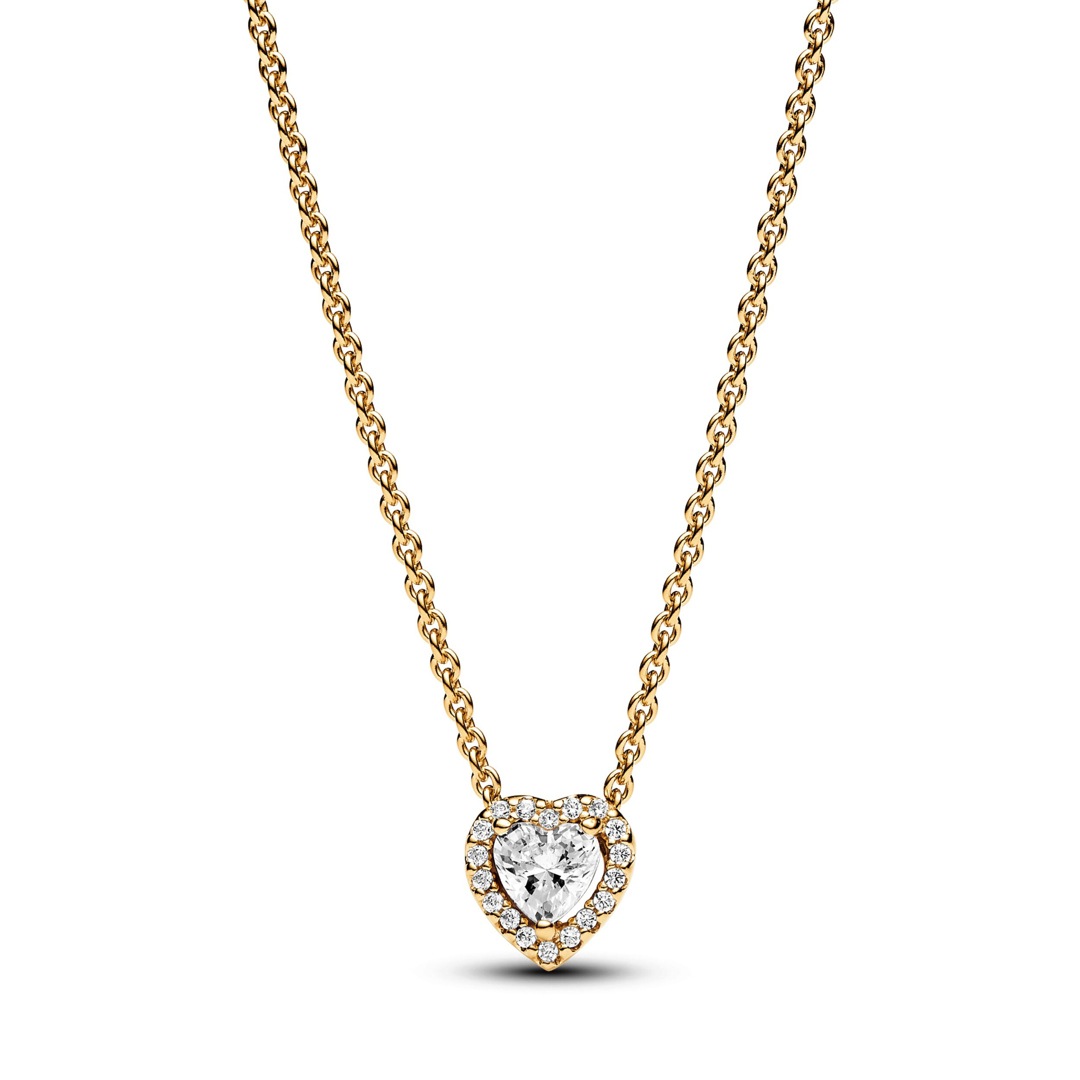 368425C01 45 Pandora Gold Timeless Sparkling Heart Collier Necklace