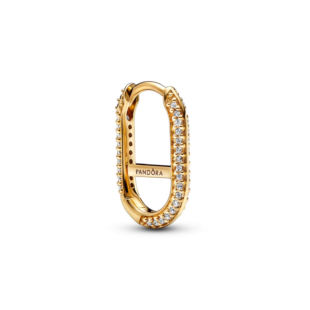 Pandora Gold ME Pavé Link-Ohrring