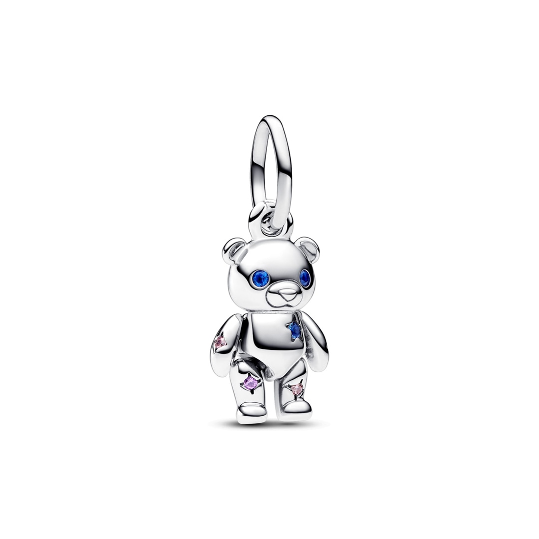 Pandora Moments Beweglicher Baby-Teddybär Charm-Anhänger 925 Silber