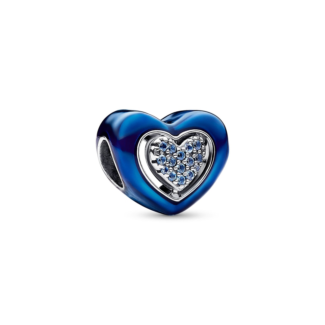 792750C01 | Pandora Moments Charm Cœur Rotatif Bleu Argent 925