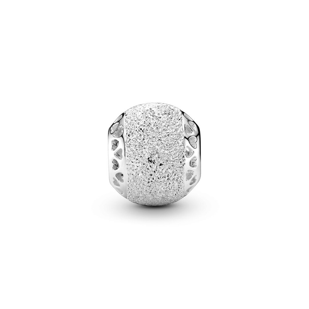 Pandora Moments Glitzernde Struktur-Herzen Charm