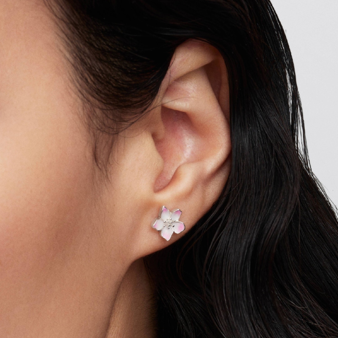 294370C01 | Pandora Moments Cherry Blossom Stud Earrings 925 Silver