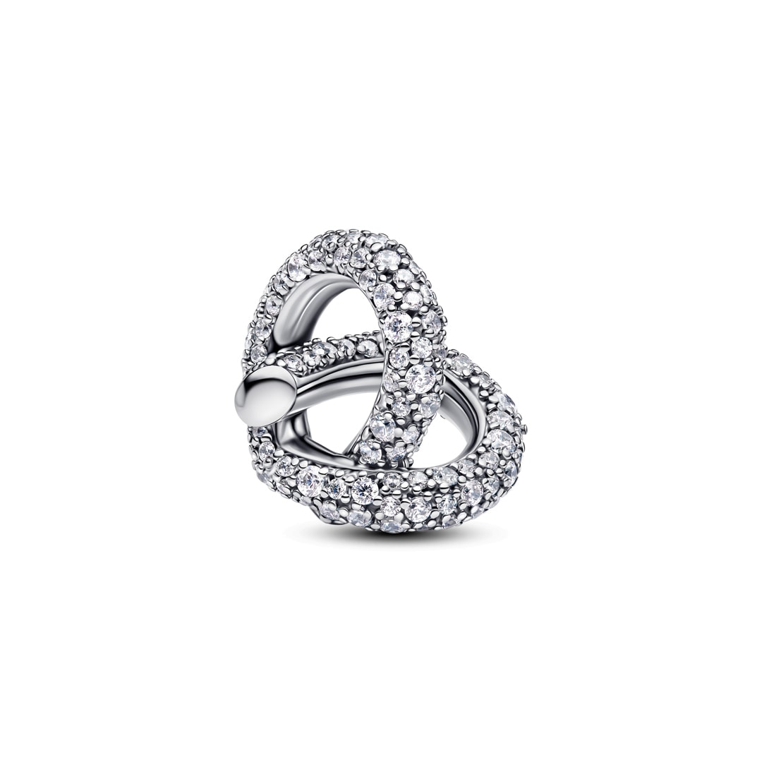 793771C01 | Pandora Moments Pavé Infinity Knot Heart Charm 925 Silver