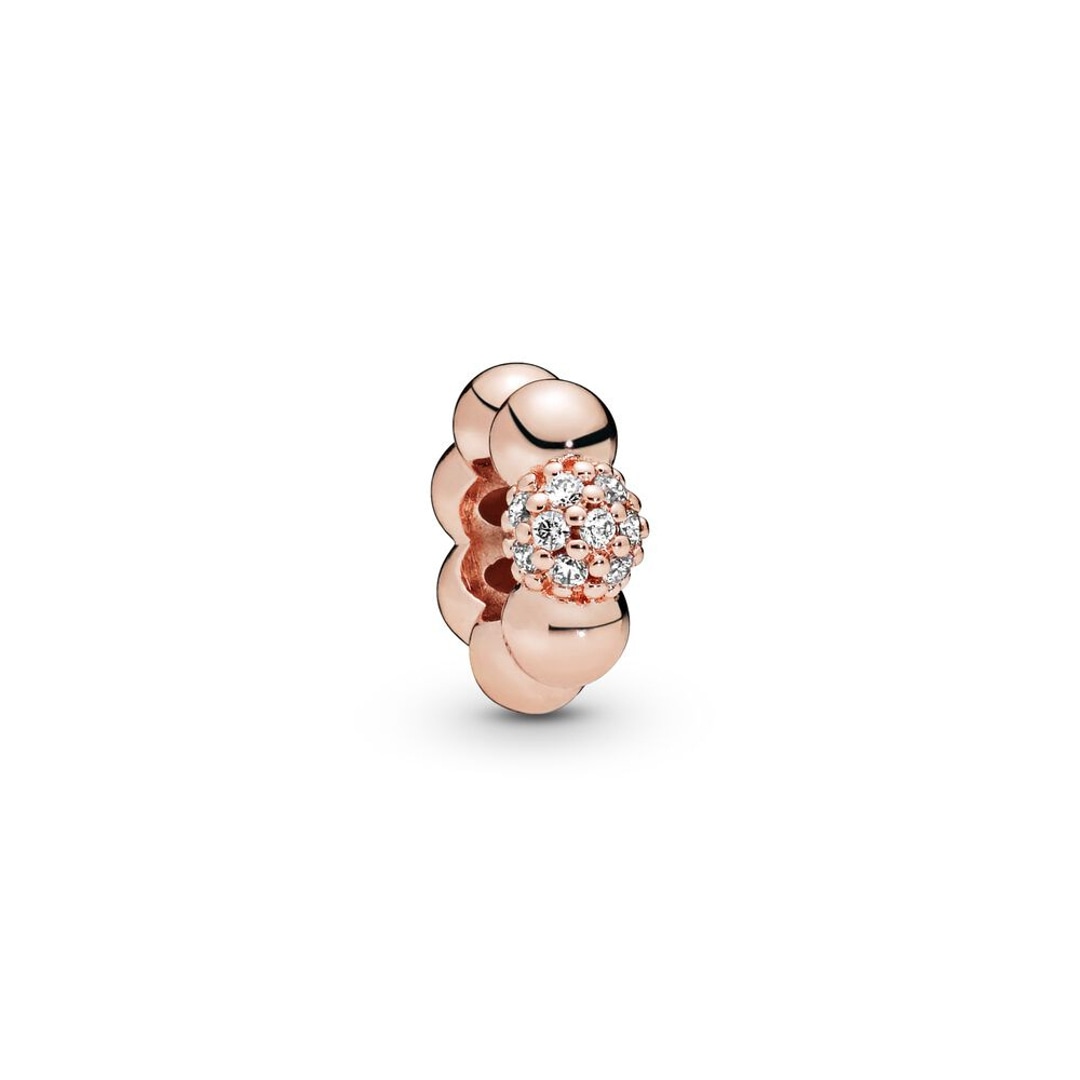 788310CZ | Pandora Rose Moments Polished & Pavé Bead Spacer Charm