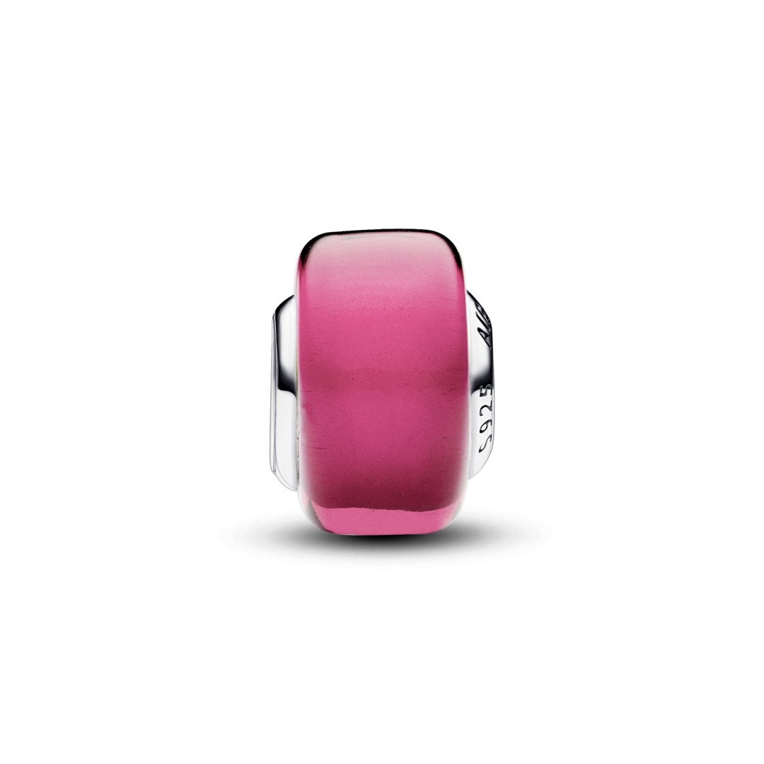 Pandora Moments Rosafarbenes Murano-Glas Mini-Charm 925 Silber