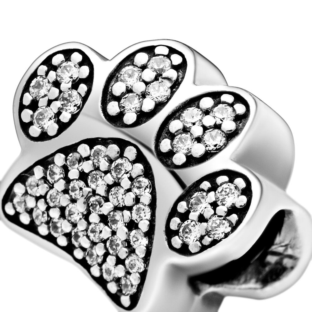 Pandora Moments Sparkling Paw Print Charm