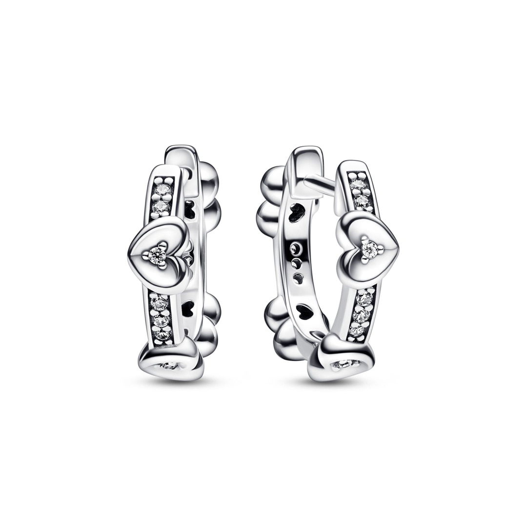 292498C01 | Pandora Signature Créoles Cœurs Scintillants