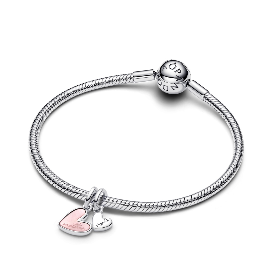 Pandora Moments Teilbarer Mutter & Tochter Charm-Anhänger 925 Silber